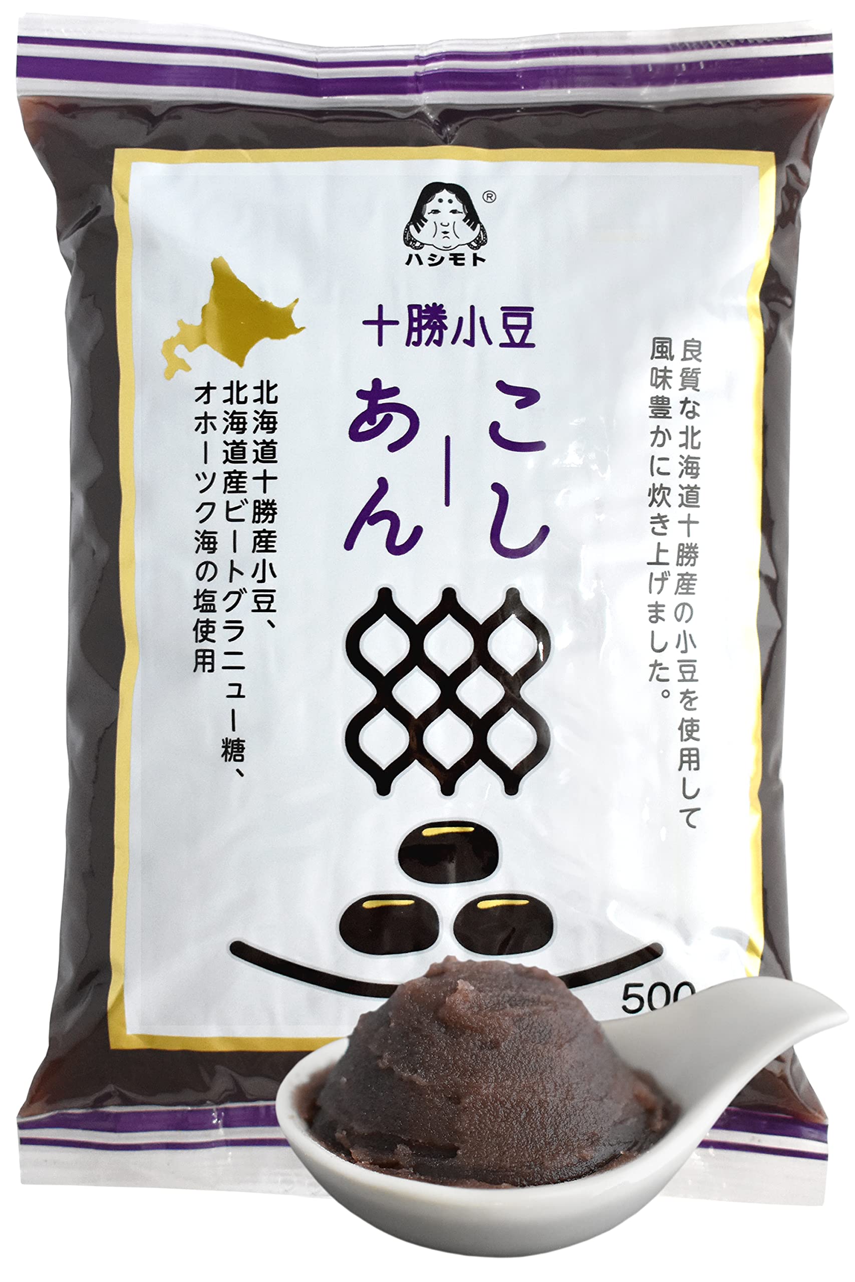 Red Bean Paste, Adzuki Beans, Japanese Mochi Rice Cake Anko, Strained KOSHIAN -VEGAN & GLUTEN-FREE 17.6OZ(500g)【CHAGANJU】