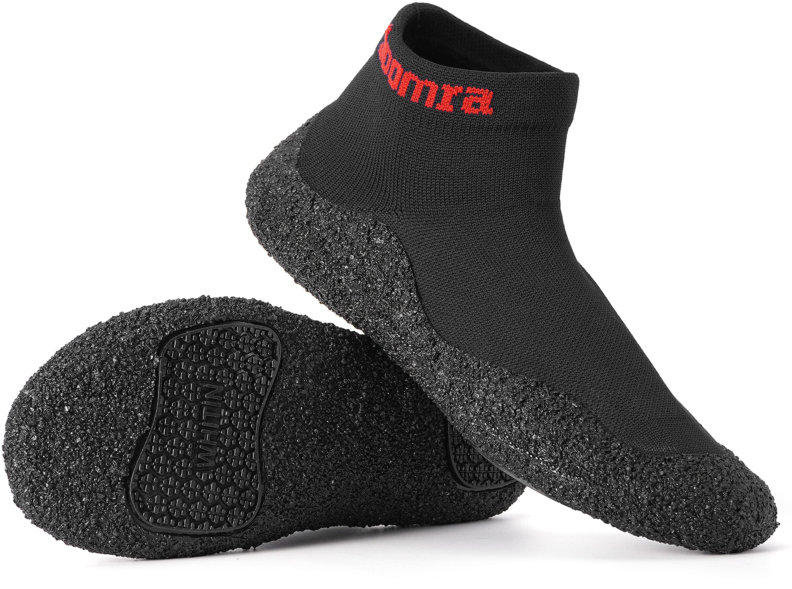 Joomra Minimalist Yoga Shoes Running Size 8 Women with Grippers Gym Breathable Soft Barre Athletic Whitin Sockshoes Men Water Aqua Sneakers Lightweight Trekking Sneaker Black