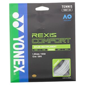 yonex rexis comfort (16l-1.25) string set (cool white)