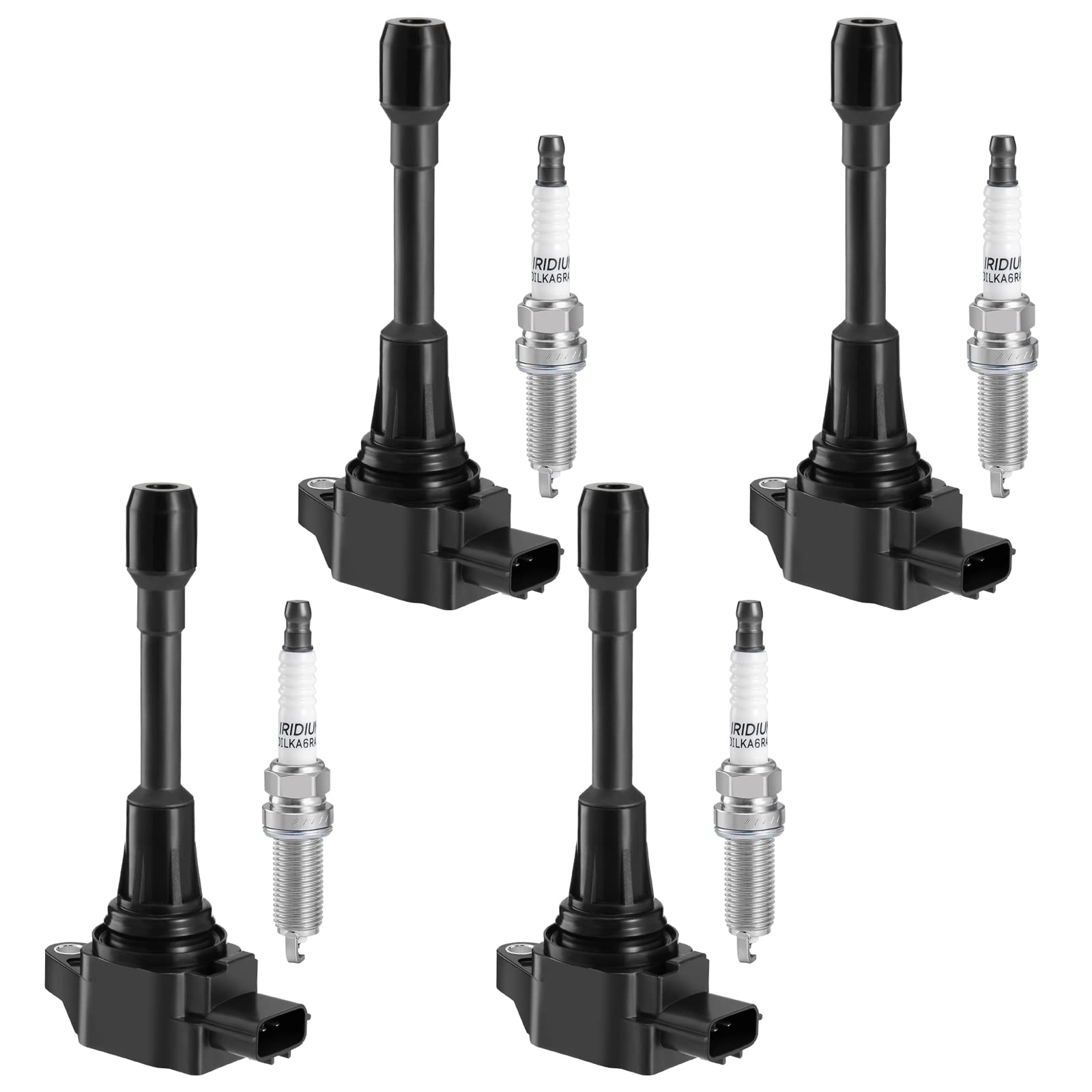 AUTOSAVER88 Ignition Coil Pack UF549 and Iridium Spark Plugs 9029 Set of 4 Compatible with Altima Cube NV200 Rogue Select Sentra Versa 1.6L 1.8L 2.0L 2.5L L4