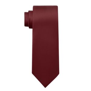 kooelle men's maroon tie solid pure color plain neckties formal burgandy ties for men