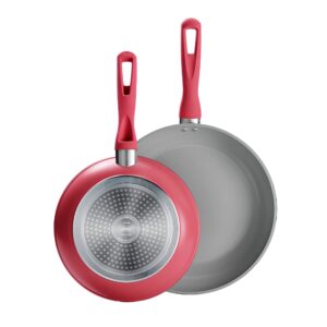 tramontina sauté pan 2pk 10" & 12" (red) 80110/038ds