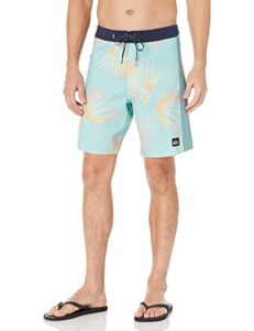 quiksilver men's standard highlite arch 19 boardshort swim trunk, angel blue, 34