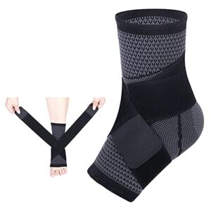 ankle braces, adjustable compression ankle support men & women for injury recovery, achilles support and strong ankle brace sports protection, stabilize ligaments-eases swelling and sprained ankle