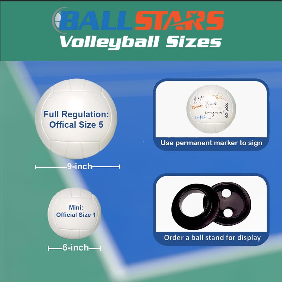 Mini Size 6" Volleyball with Base