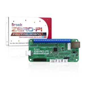 brook zero- pi fighting board easy version - compatible with switch/ ps3/ ps2/ ps/pc(x-input)/ retro gaming emulator to arcade stick screw terminal header included