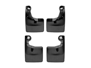 weathertech custom no drill splash guard mudflaps for ford f-150 - front & rear set (110134-120134), black