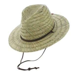 quiksilver men's jettyside 2 sun protection lifeguard straw hat, natural, xxl