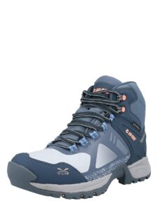 hi-tec women's tactical boots hiking, dk turquoise blue pink, 8