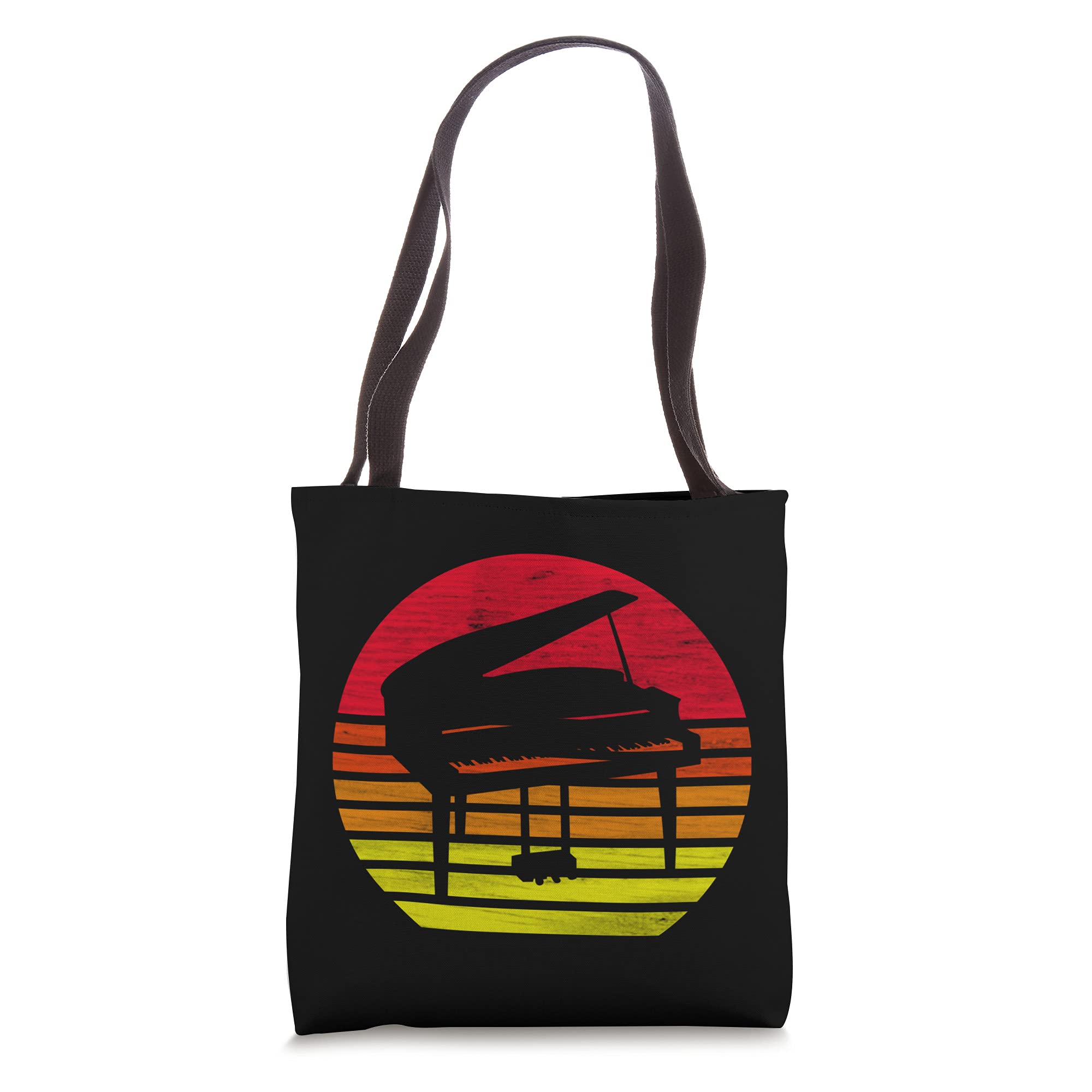 Retro piano silhouettte Tote Bag