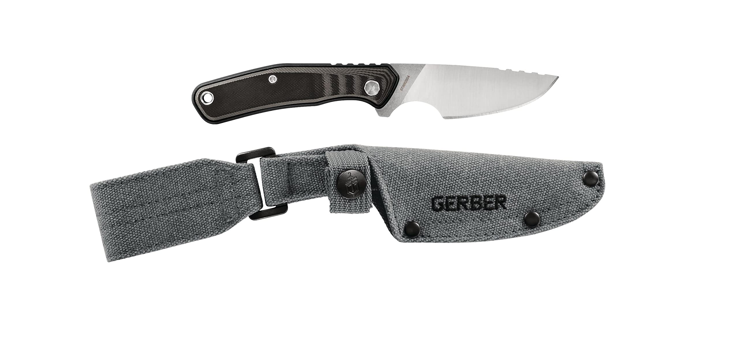 Gerber Gear Downwind Caper - Fixed Blade Knife with Sheath for Hunting Gear - Black