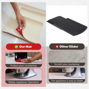 Cooks Innovations 3 Pack Heat Resistant Mats for Countertop, Air Fryer Heat Pad Protector, Appliance Sliders for Kitchen, Sliding Function for Air Fryer, Coffee Maker