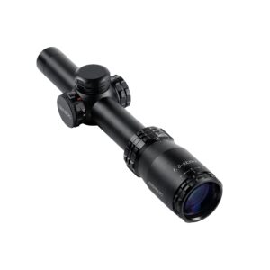 edenberg 1.5-5x20mm 1-inch tube rifle scope for hunting and tactical shooting 100% waterproof fogproof shockproof construction with wide filed of view with green and red illumination reticle