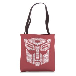 transformers autobots detailed logo tote bag