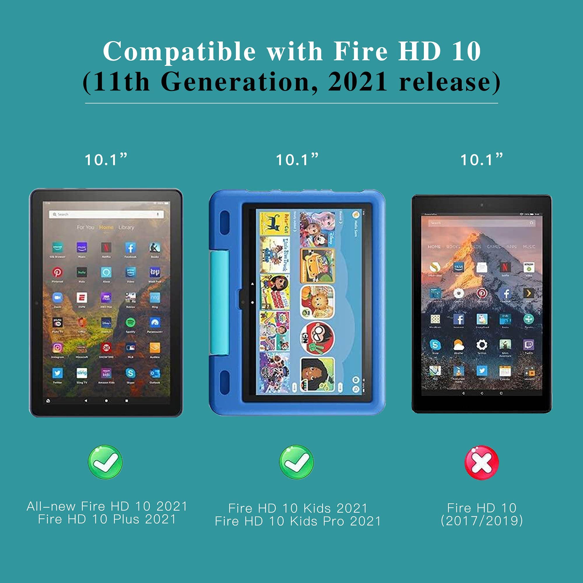 ZOEGAA All-new Fire HD 10 Screen Protector Anti-Blue Light Screen Protector Compatible with All-new Fire HD 10 2021 / Fire HD 10 Plus/Fire HD 10 Kids/Fire HD 10 11th gen screen protector 2021