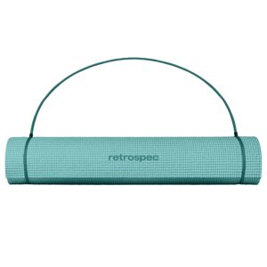 Retrospec Pismo Yoga Mat for Men & Women - 72” x 24” x 5mm - Extra Long Non Slip Exercise Mat for Yoga, Pilates, Stretching, Floor & Home Workouts - Blue Ridge