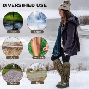 Uponauot Thicken Oxford Snake Gaiters Snake Bite Protection Gator for Lower Legs Boot Gaiters for Hiking Waterproof Hunting Boot Snow Boot Cover Adjustable Leg Gaiters for Men and Women