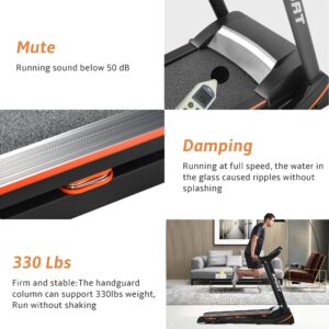 Folding Electric 3.5HP Treadmill with Incline Medium Running Machine Motorised LCD Gym 330lbs，Electric Motorized Power 14.8KM/H (3.5HP)