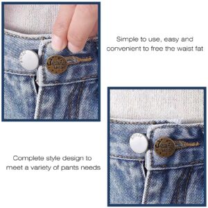 ZYNERY 14PCS Waistband Extenders Set, Pregnancy Pants Extender Button Extender for Pants/Jeans/Men/Women