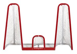 winnwell hockey skill training net- 72" heavy duty shooter tutor hockey net with 1.5" posts, equipment to help improve shot accuracy for kids, teens, adult players