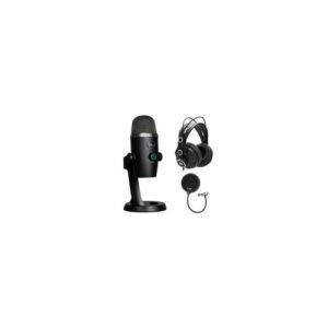 Blue Yeti Nano Premium USB Mic Black with Headphones and Pop Filter Bundle (3 Items) Microphones