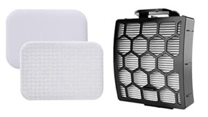 replacement filter kit compatible with shark navigator lift-away adv upright vacuum la300 la301 la322 + shark rotator lift-away adv duoclean powerfins upright vacuum with self-cleaning brushroll la502. compare to xffk320 xhf320