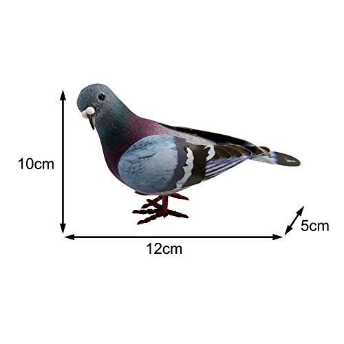 BWWNBY Simulation Foam Pigeon Model,Artificial Imitation Animal Fake Pigeon Home Garden Ornament Miniature Decoration(Random)