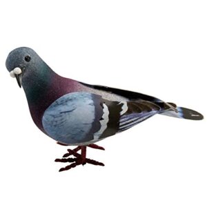 bwwnby simulation foam pigeon model,artificial imitation animal fake pigeon home garden ornament miniature decoration(random)