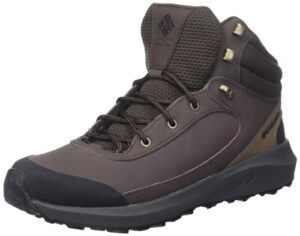 columbia men's trailstorm peak mid hiking shoe, cordovan/black, 9