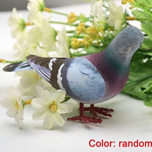 BWWNBY Simulation Foam Pigeon Model,Artificial Imitation Animal Fake Pigeon Home Garden Ornament Miniature Decoration(Random)