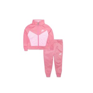 nike girl`s futura tricot track suit 2 piece (pink gaze(36c552-ab3)/white, 12 months)