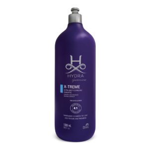 hydra professional x-treme clarifying shampoo, pet shampoo for dogs and cats, removes oil and grease, suitable for all breeds and coat types