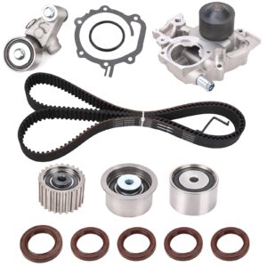 engine timing belt water pump kit - compatible with 2.5l 2006-2012 subaru forester, impreza, legacy, outback ej253 engine - replace tkf-006, tck304, tckwp304a