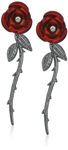 betsey rose front-back earrings