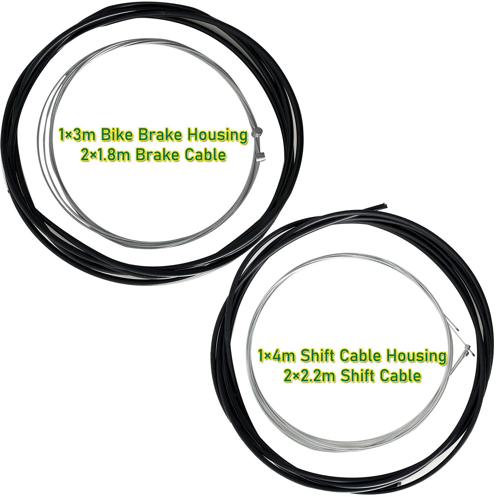 HFYZZ Bicycle Cable Cutter with Universal 1×3m Bike Brake Housing, 2×1.8m Brake Cable, 1×4m Shift Cable Housing, 2×2.2m Shift Cable and Replacement Kit