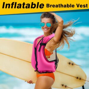 SOLY Inflatable Snorkel Vest for Adults，Snorkeling Vest，Snorkeling Vest for Kayaking Canoeing Water Sports Safety.