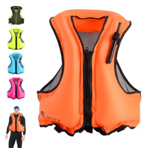 soly inflatable snorkel vest for adults，snorkeling vest，snorkeling vest for kayaking canoeing water sports safety.