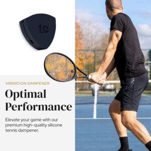 TennisCompanion - Tennis Dampener for Racket, Tennis Shock Absorber, Tennis Vibration Dampeners for Improved Feel and Enhanced Sound, 4-Pack Tennis Dampener, Black