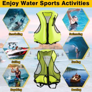 SOLY Inflatable Snorkel Vest for Adults，Snorkeling Vest，Snorkeling Vest for Kayaking Canoeing Water Sports Safety.