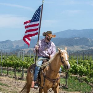 FLUFFY SENSE. Vintage USA American Flag Cowboy Hat Classic Tea Stained Patriotic Western Cowboy Cowgirl Hat with Shapable Brim, Vintage Classic