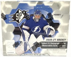 2020/21 upper deck spx nhl hockey hobby box (4 cards/bx)