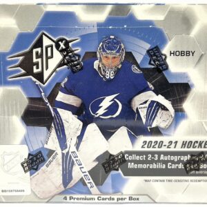 2020/21 Upper Deck SPx NHL Hockey HOBBY box (4 cards/bx)