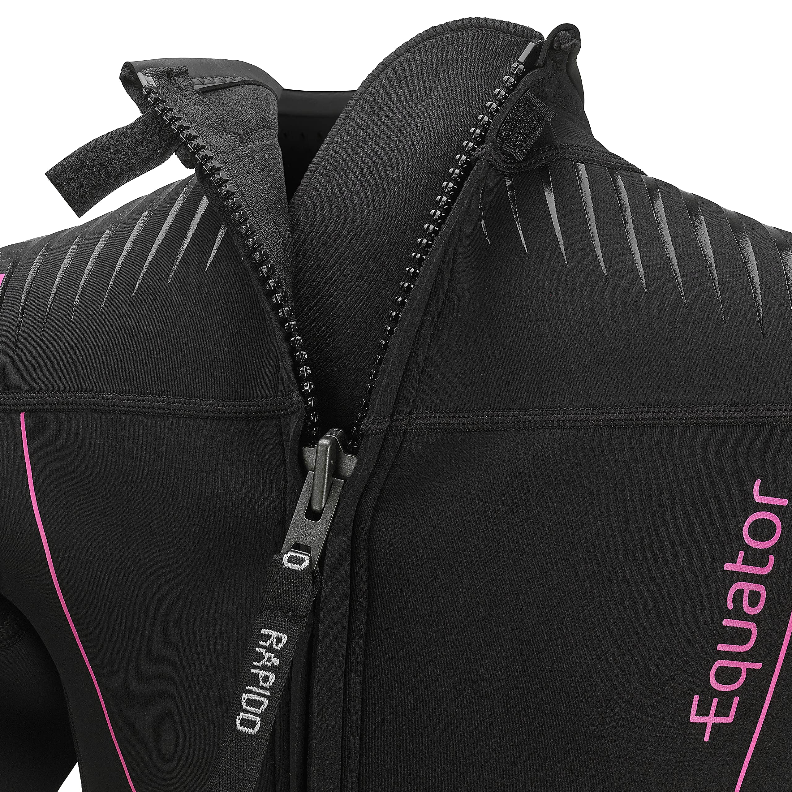 Rapido Boutique Collection Women's Equator Superior Flex Stretch Neoprene Wetsuit Shorty Scuba Snorkeling Surf Suit… (Black Pink, Large)