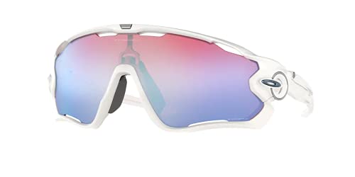 Oakley OO9290 Jawbreaker 929021 31MM Polished White/Prizm Snow Saphire Rectangular Sunglasses for Men+ BUNDLE Accessory Leash + BUNDLE with Designer iWear Eyewear Kit