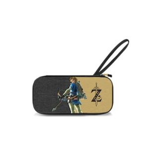 PDP Gaming Officially Licensed Switch Slim Deluxe Travel Case - Zelda Breath of the WIld - Semi-Hardshell - Console Stand - Protective PU Leather - Holds 14 Games - Works with Switch OLED & Lite