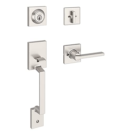 Amador/Casey Entrance Gripset - Satin Nickel + Smart Key