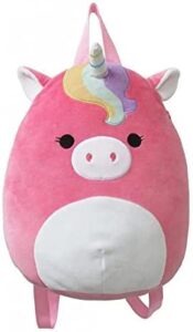 official kellytoy squishmallows 12 inch backpack plush pillow stuffed toy (ilene the pink unicorn)