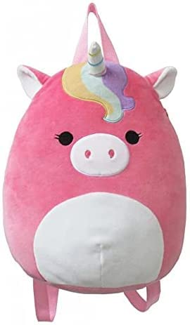 Official KellyToy Squishmallows 12 inch Backpack Plush Pillow Stuffed Toy (Ilene The Pink Unicorn)