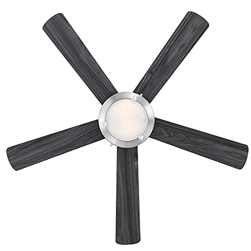 Westinghouse 7305400 Comet LED Ceiling Fan, 52 Inch, Brushed Nickel, Frosted Glass