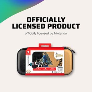 PDP Gaming Officially Licensed Switch Slim Deluxe Travel Case - Zelda Breath of the WIld - Semi-Hardshell - Console Stand - Protective PU Leather - Holds 14 Games - Works with Switch OLED & Lite